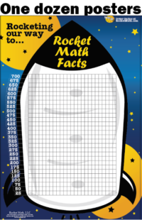 Wall Chart (single) with directions and star stickers #2005 - Rocket Math
