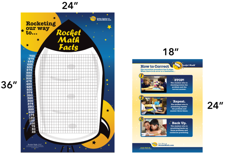 Wall Chart AND Corrections Poster #2016 - Rocket Math