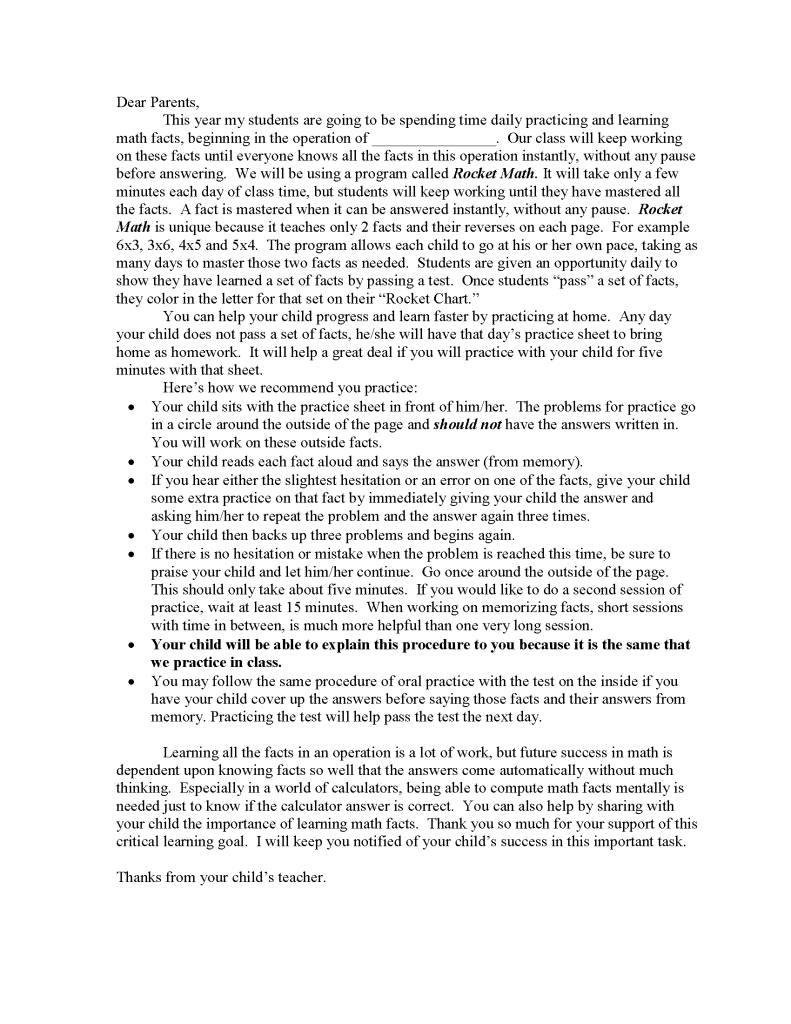 How to get parents to help you.