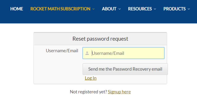 How to reset your Rocket Math password - Rocket Math