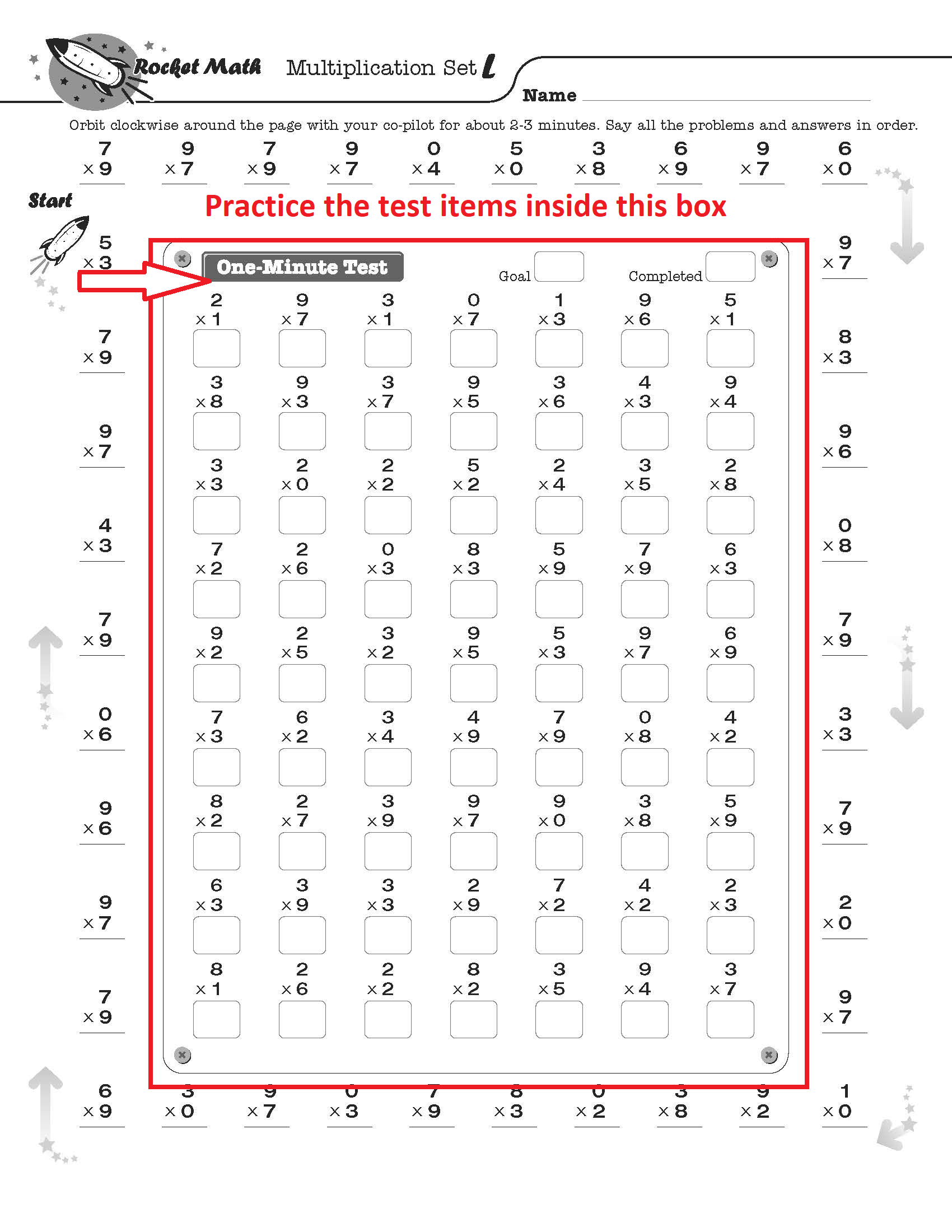 Intervention Tip Have Students Practice Test Rocket Math