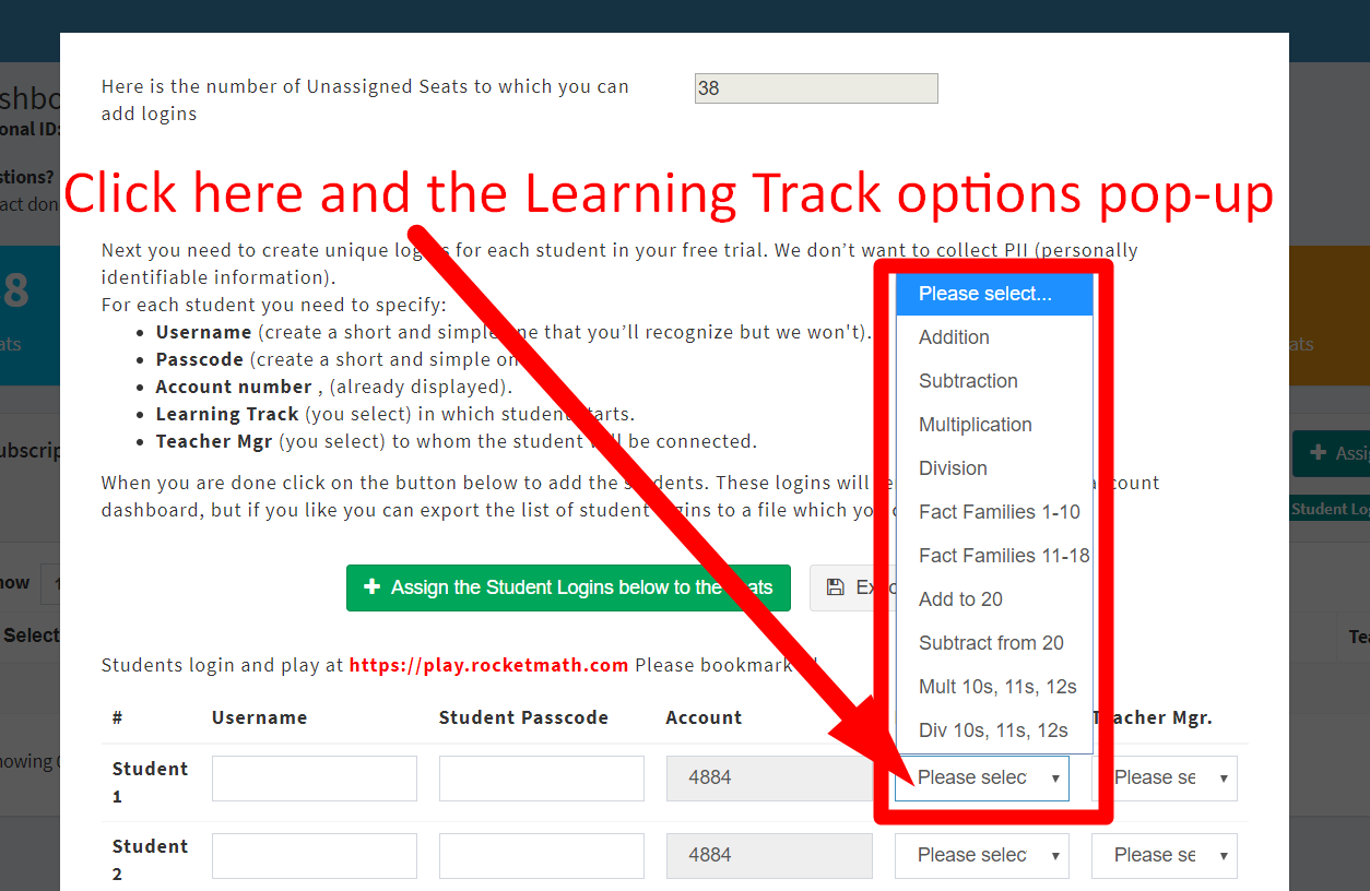 3.A) How to choose (and assign) Learning Tracks - Rocket Math