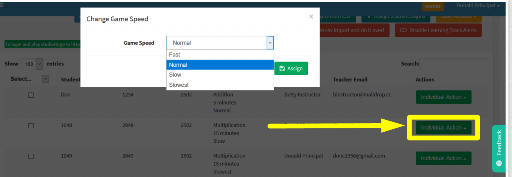 (B) Too hard or too fast? Check difficulty score. - Rocket Math
