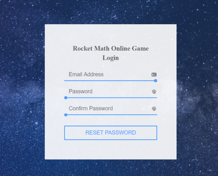(C) Password reset/forgot - Rocket Math