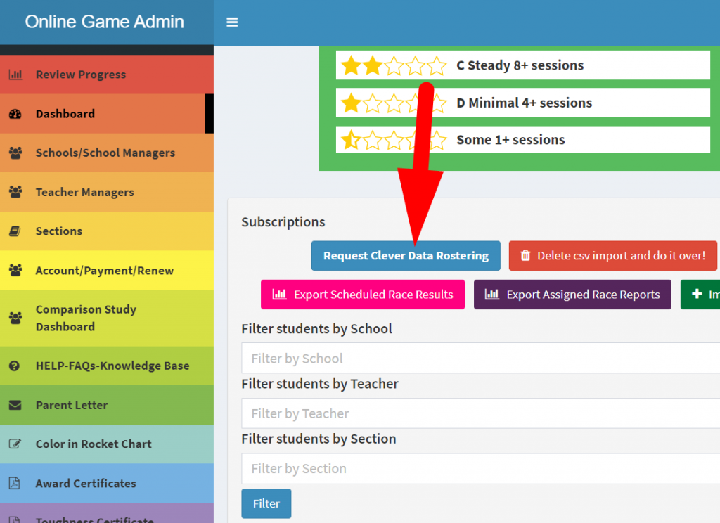 (B) Connecting SSO (ClassLink or Clever) to Rocket Math for automatic rostering - Rocket Math