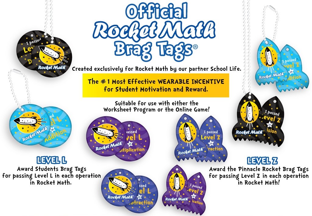 BRAG TAGS - Rocket Math