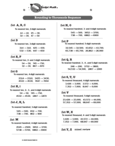 Rounding up to Thousands Learning Track - Rocket Math