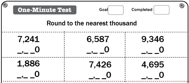 Rounding up to Thousands Learning Track - Rocket Math